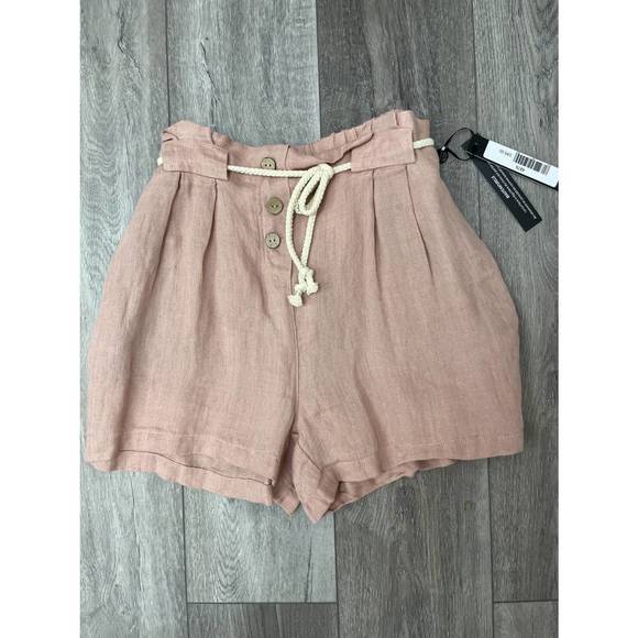 CHARLIE B | Shorts | New Charlie B 487b Pink Linen Shorts In Pink ...